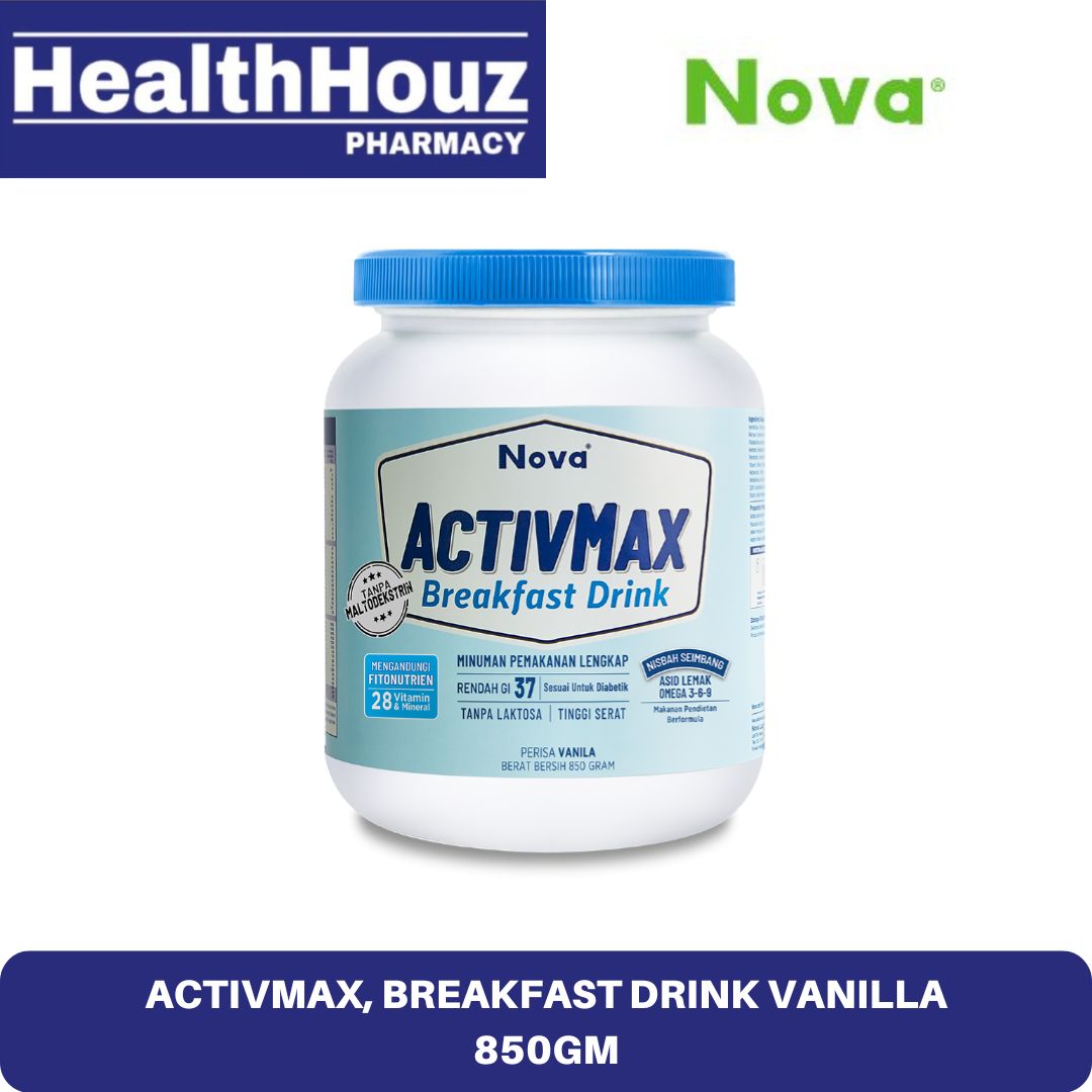 NOVA ACTIVMAX, Breakfast Drink Vanilla, 850gm – Health Houz Pharmacy